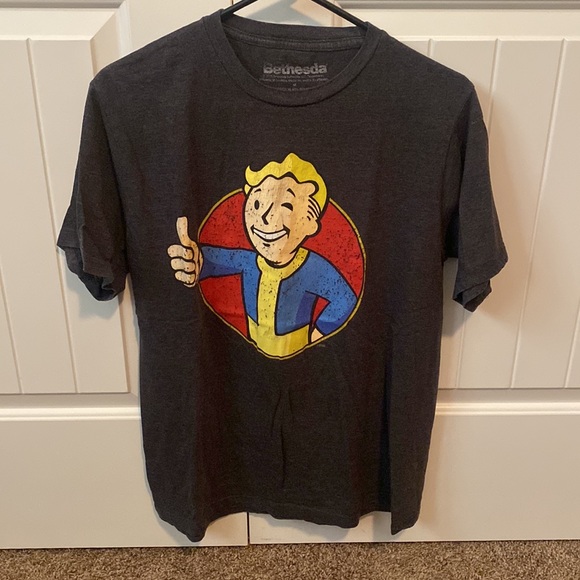 Bethesda | Tops | Bethesda Fallout Vault Boy T Shirt | Poshmark